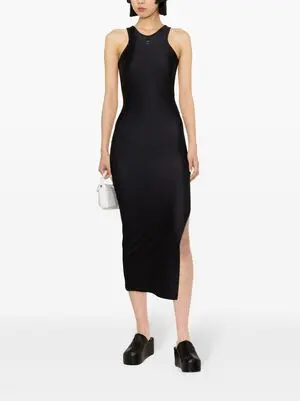 Coperni Logo-embellished Midi Dress - Black