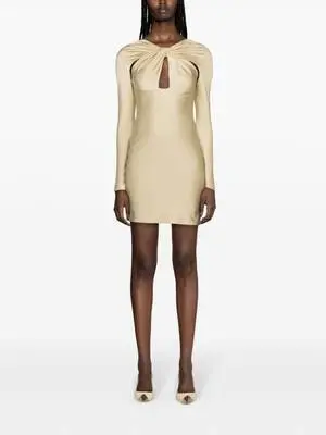 Coperni Cut-out Twisted Mini Dress - Neutrals