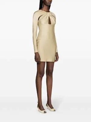 Coperni Cut-out Twisted Mini Dress - Neutrals