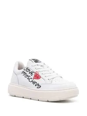 Moschino Logo-print Leather Sneakers
