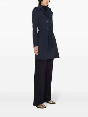 Patrizia Pepe Double-breasted Trench Coat - Blue