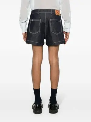 Gcds Embroidered Logo Denim Shorts