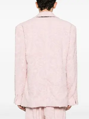 Martine Rose Towelling-finish Wrap Cotton Blazer