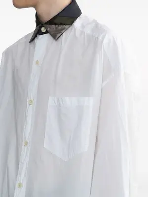Kolor Striped-collar Cotton Shirt