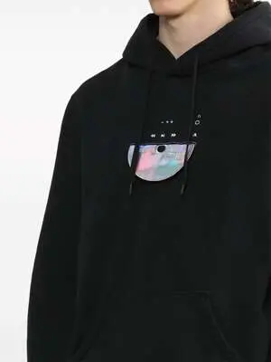 DOUBLET Cd-r Embroidered Cotton Hoodie - Black