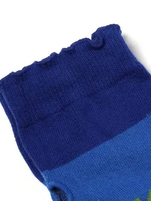 DOUBLET Slogan-print Striped Socks
