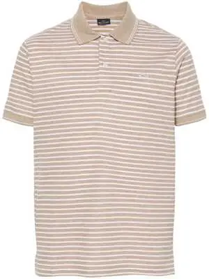 Paul & Shark Striped Polo Shirt - Neutrals