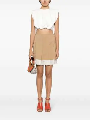 Marni Panelled Pleated Miniskirt