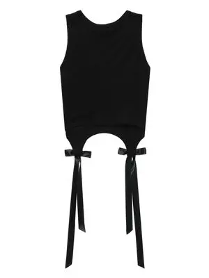 Simone Rocha Bow And Ribbon-detail Vest - Black