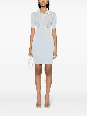 Dsquared2 Open-knit Polo-collar Dress