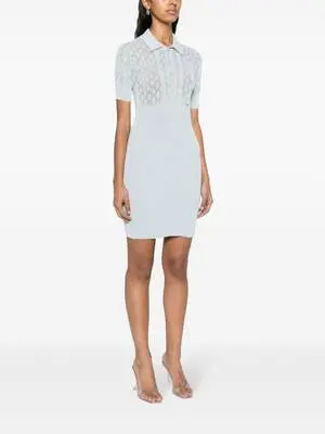 Dsquared2 Open-knit Polo-collar Dress