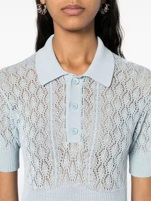 Dsquared2 Open-knit Polo-collar Dress