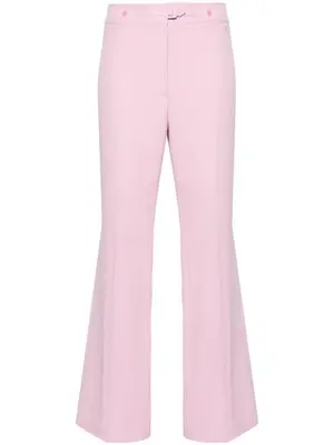 Maje Belted Straight-leg Trousers - Pink