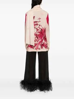F.R.S FOR RESTLESS SLEEPERS Silk Palm-print Shirt