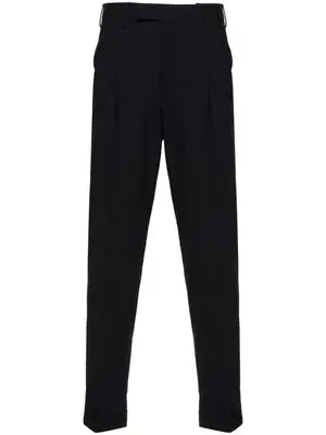 PT TORINO Pleated Slim-cut Trousers - Blue