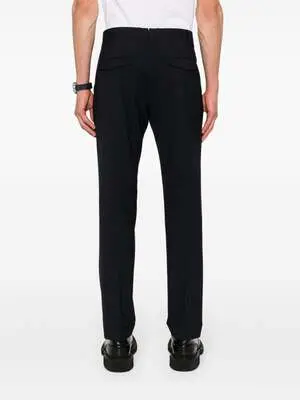 PT TORINO Pleated Slim-cut Trousers - Blue