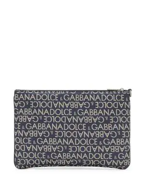 Dolce & Gabbana Logo-plaque Jacquard Clutch