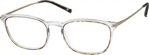 Zenni Classic Square Full Rim Frame Glasses - Classic Tortoiseshell