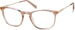 Zenni Classic Square Full Rim Frame Glasses - Tea