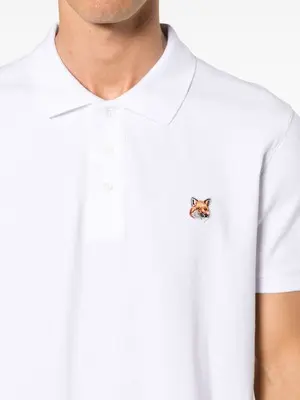 Maison Kitsuné Fox-patch Piqué Polo Shirt