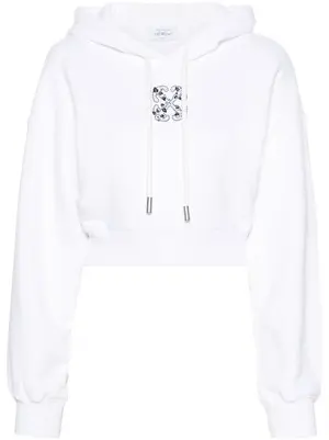Off-white Fleece Sweatshirts Hoodies For Women