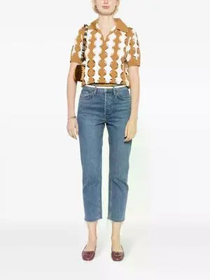 Tory Burch Cut-out Polo-collar T-shirt