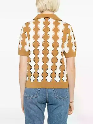 Tory Burch Cut-out Polo-collar T-shirt
