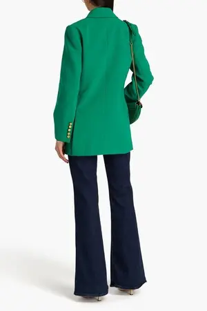 Zimmermann Double-breasted Crepe Blazer - Green