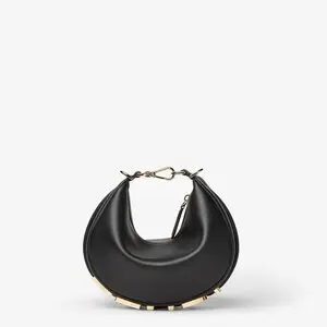 Fendi Fendigraphy Mini Black Leather Bag Black
