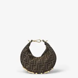 Fendi Fendigraphy Mini Black Leather Bag Brown