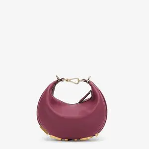 Fendi Fendigraphy Mini Black Leather Bag Red