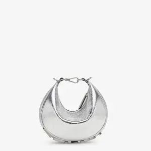 Fendi Fendigraphy Mini Black Leather Bag Silver