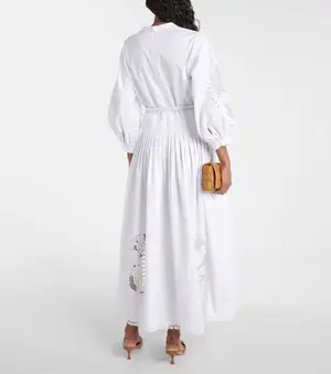 Oscar De La Renta Cotton Blend Maxi Dress