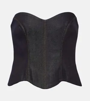 AYA MUSE Hyn Denim Bustier Top