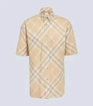 Burberry Check Cotton Shirt - Beige