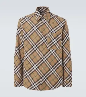 Burberry Check Cotton Shirt - Beige