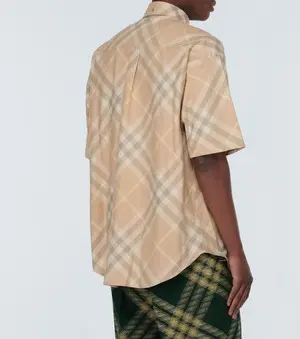 Burberry Check Cotton Shirt - Beige