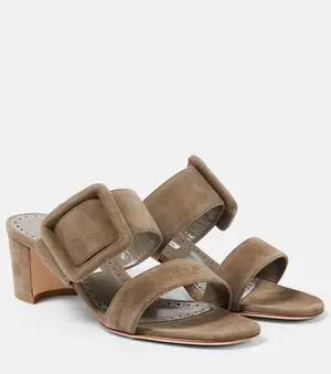 Manolo Blahnik Newton 50 Suede Mules