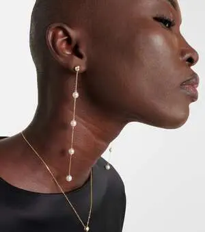 Mateo 14kt Diamond And Pearl Earrings