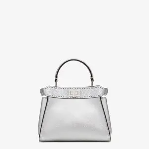 Fendi Peekaboo Mini Handbag Silver