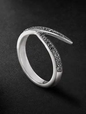 SHAUN LEANE 18-karat White Gold Ring With Diamonds - Silver