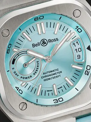 BELL & ROSS Br-x5 Automatic 41mm Steel And Rubber Watch - Blue