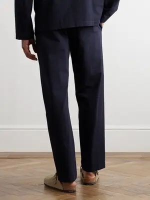 A.p.c. Joaquin Straight-leg Cotton-seersucker Trousers