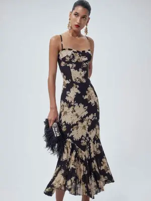 REFORMATION Aiko Midi Dress - Multi