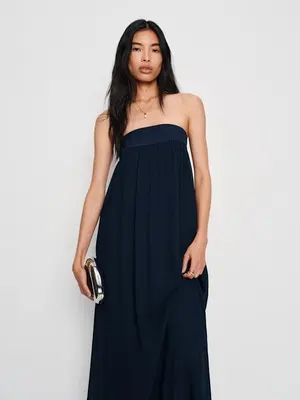 Reformation Maribelle Strapless Maxi Dress - Blue | Editorialist
