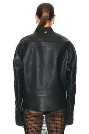 COURREGES Scuba Leather Bomber Jacket