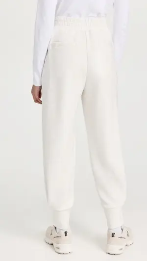Varley Relaxed Fleece Track Pants - Ivory Marl