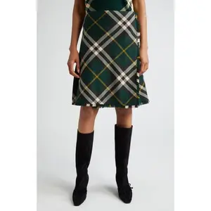 Burberry Check Wool Wrap Skirt Ivy Ip Check