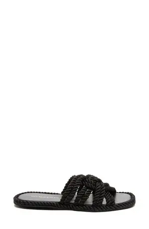 KELSI DAGGER BROOKLYN Braided Slide Sandal - Black