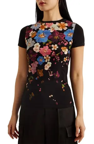 Ted Baker London Beala Floral Fitted T-shirt